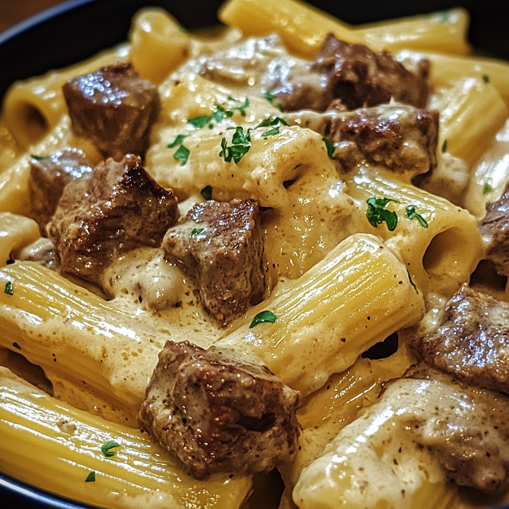 Creamy Parmesan Beef with Rigatoni Pasta – thenorthbites